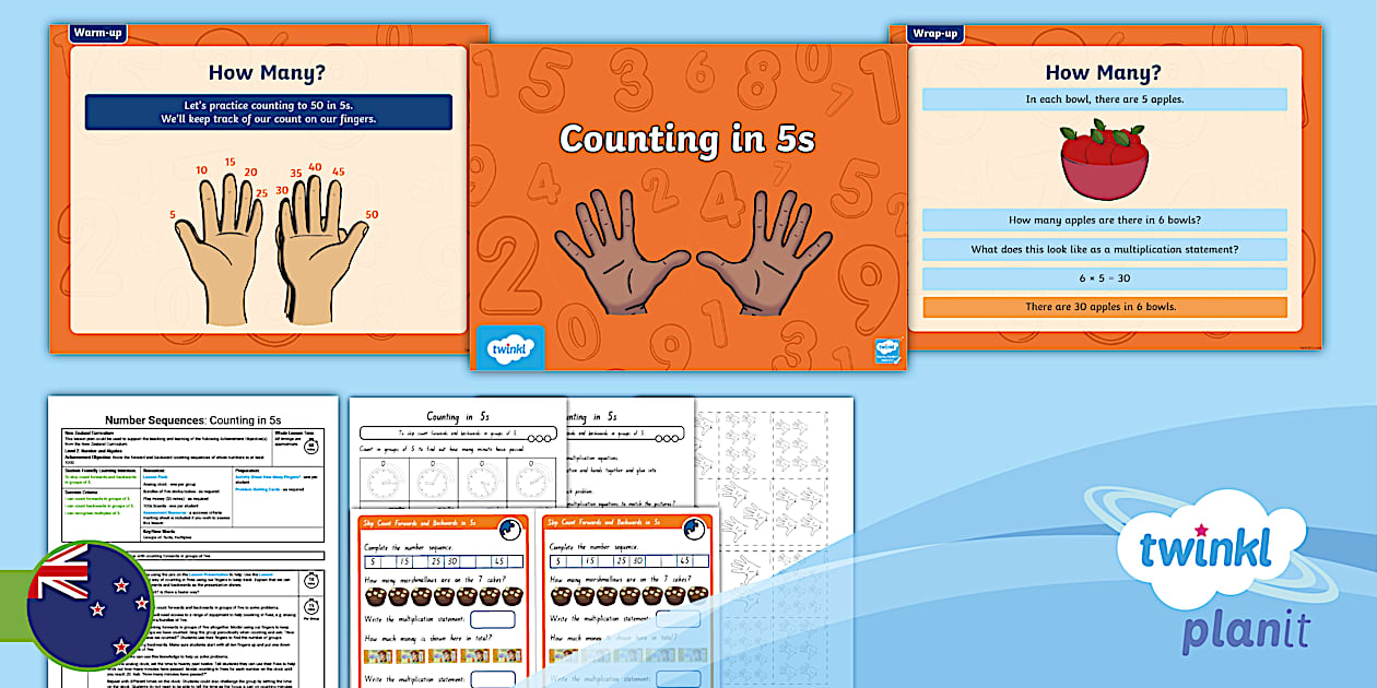 Level 2 Number Sequences: Skip Count Forwards and Backwards in 5s Lesson 2