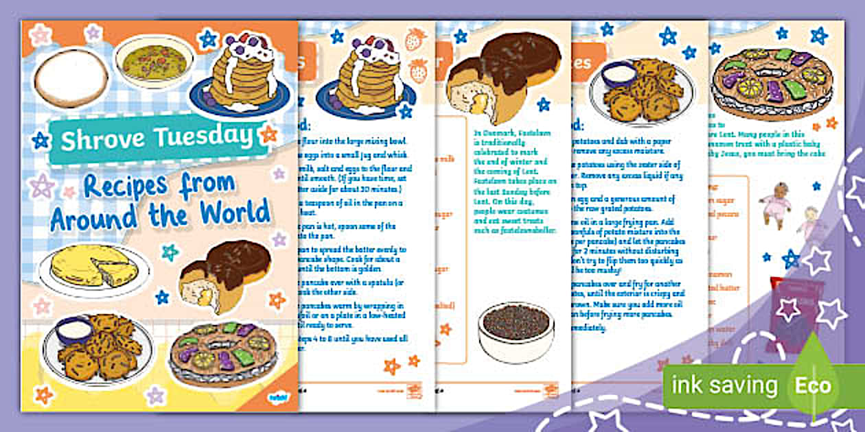 Shrove Tuesday Recipes from Around the World (teacher made)