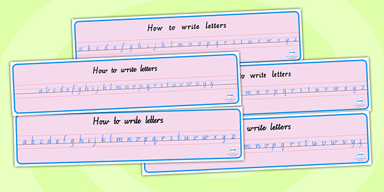 Cursive Alphabet Display Banners (teacher made) - Twinkl