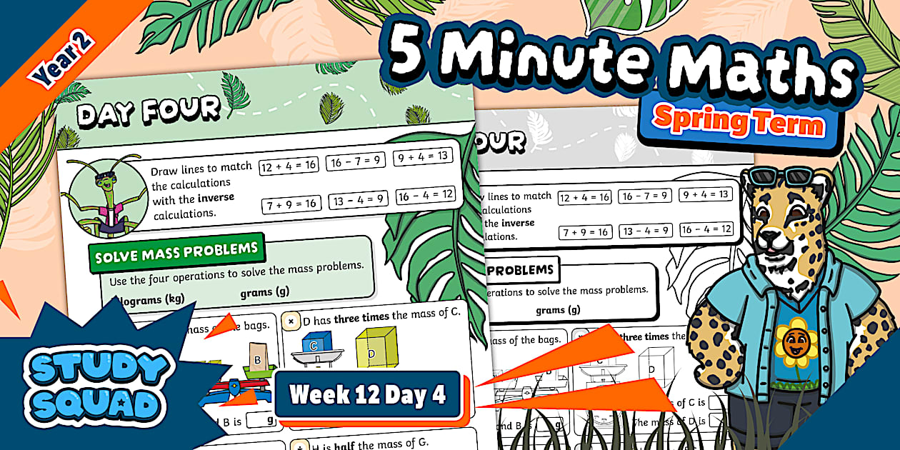👉 Study Squad 5 Minute Maths - Year 2 Spring - Week 12 Day 4