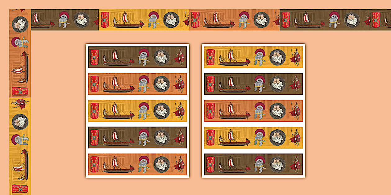 Ancient Rome Bulletin Board Borders (teacher made) - Twinkl