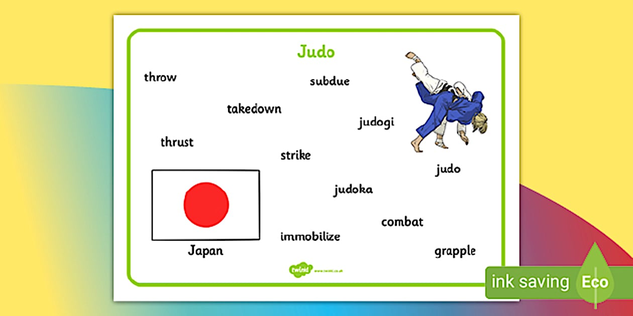 Editable Judo Word Mat (teacher made) - Twinkl