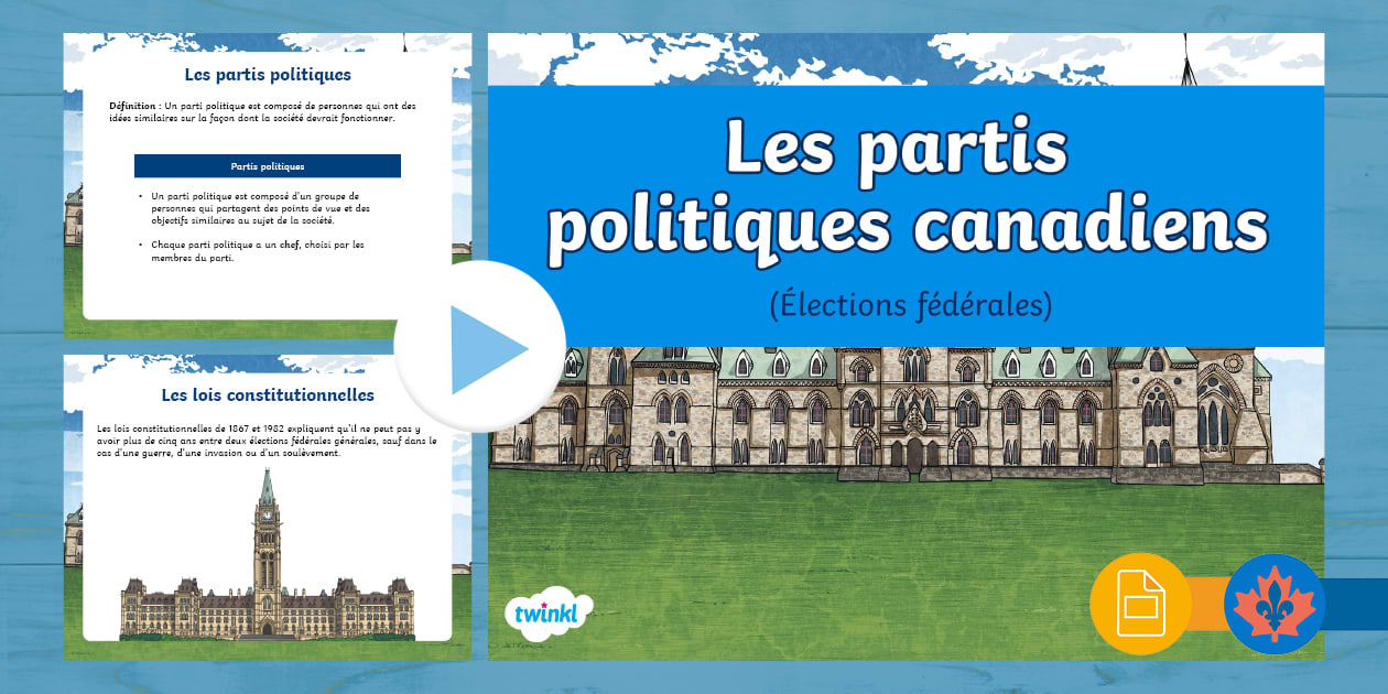 Canadian Political Parties PowerPoint French (teacher made)