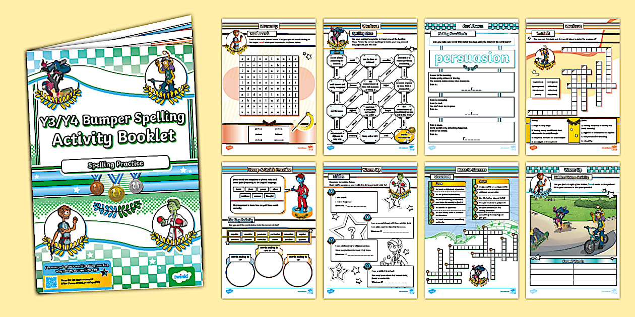 Y3/Y4 Bumper Spelling Activity Booklet (teacher made)