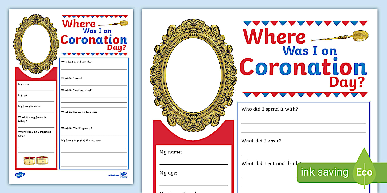 Where was I on Coronation Day? KS2 Activity Sheet - Twinkl