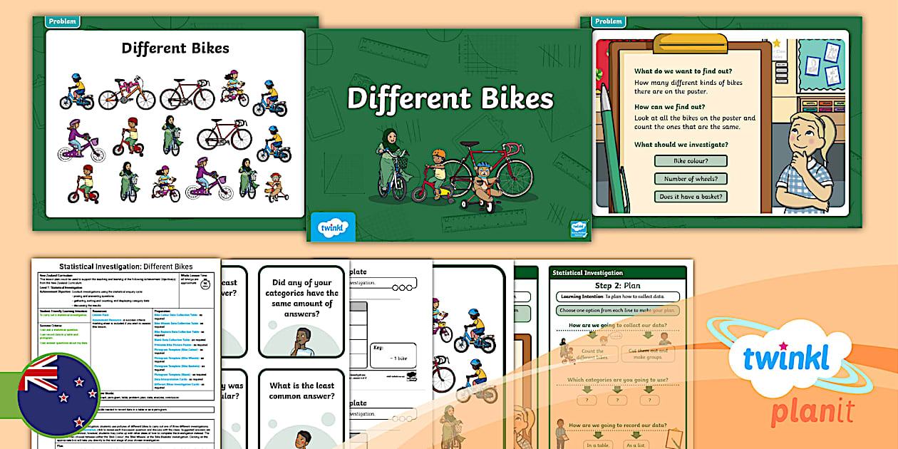 Level 1 Statistical Investigation: Different Bikes - Twinkl