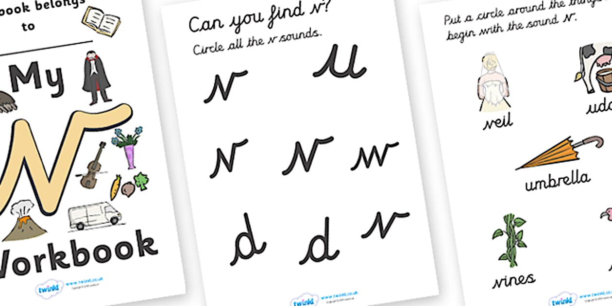 My 'v' Workbook (cursive) (Teacher-Made) - Twinkl