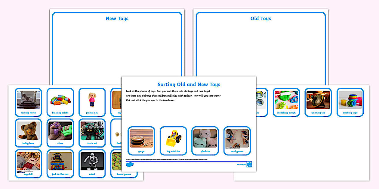 Sorting Old and New Toys Activity (teacher made) - Twinkl
