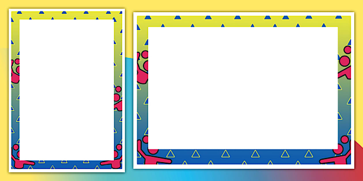 Black and White Water Polo Page Borders (teacher made)