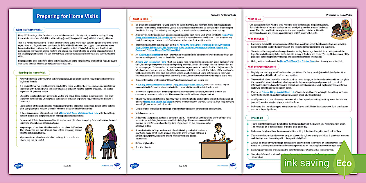 Preparing for Home Visits | Twinkl (teacher made) - Twinkl