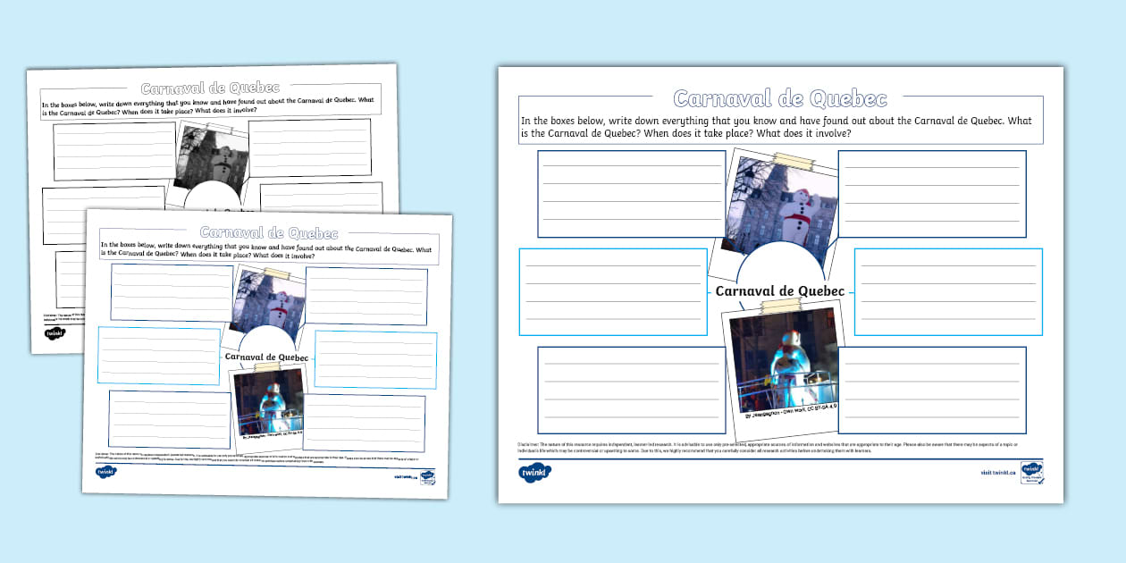 Carnaval De Quebec Mind Map