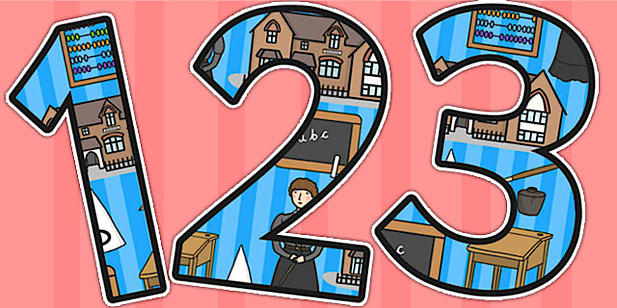 Victorian School Display Numbers (Teacher-Made) - Twinkl