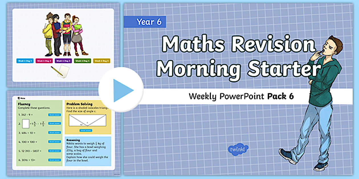 SATs Survival: Year 6 Maths Revision Morning Starter Weekly PowerPoint ...