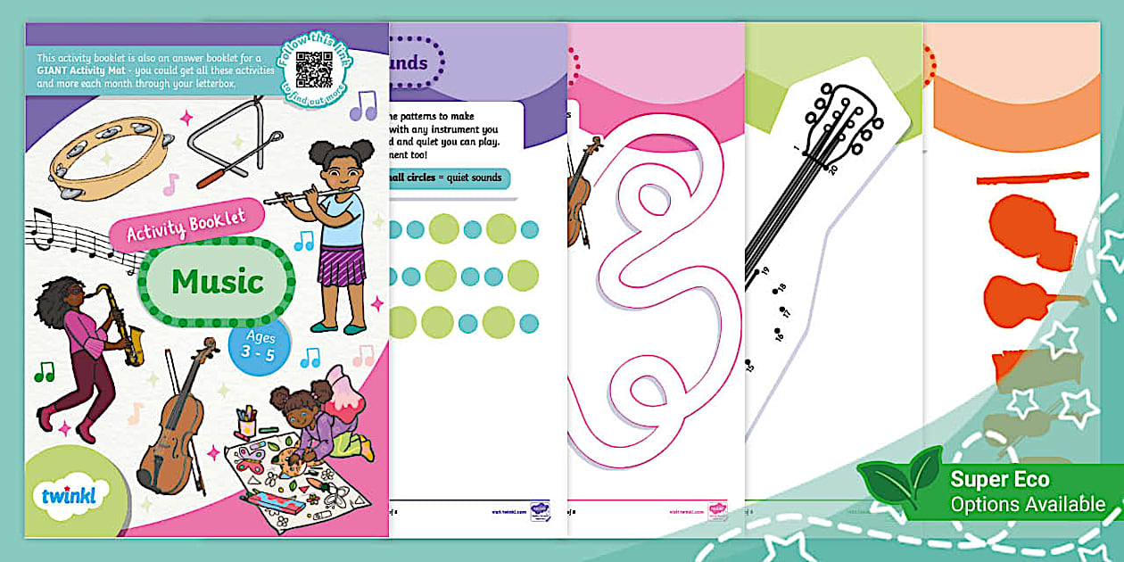 👉 Music Activity Booklet (Ages 3 - 5) - Twinkl