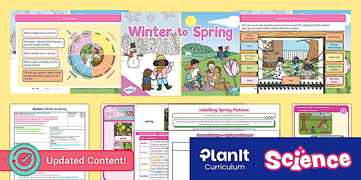 Science Seasonal Changes Year 1 Winter to Spring Lesson 1