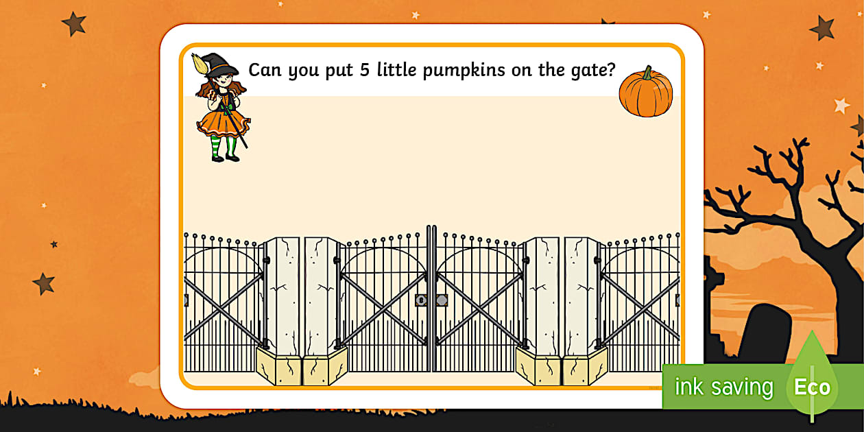 5 Little Pumpkins Modelling Dough Mat - Twinkl