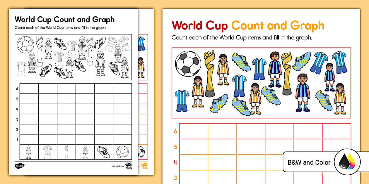 World Cup Count and Graph Worksheet (Teacher-Made) - Twinkl
