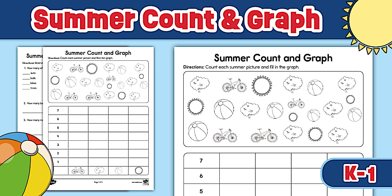 Summer Count and Graph Worksheet | Twinkl Resources USA
