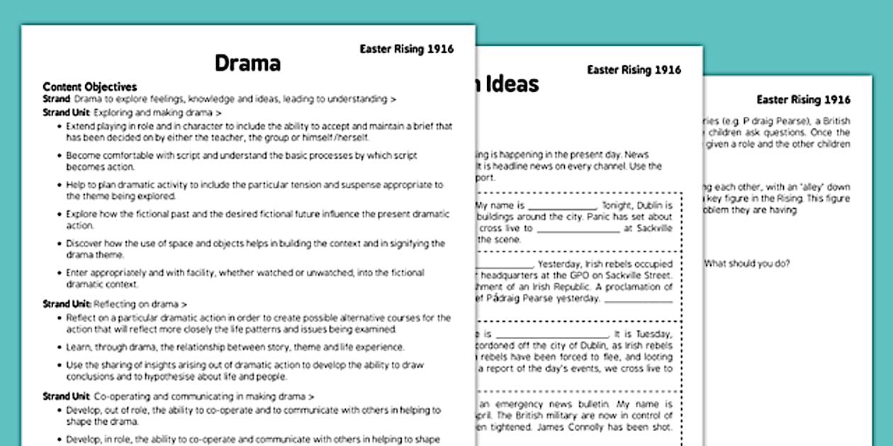 1916 Rising Drama Pack (Teacher-Made) - Twinkl