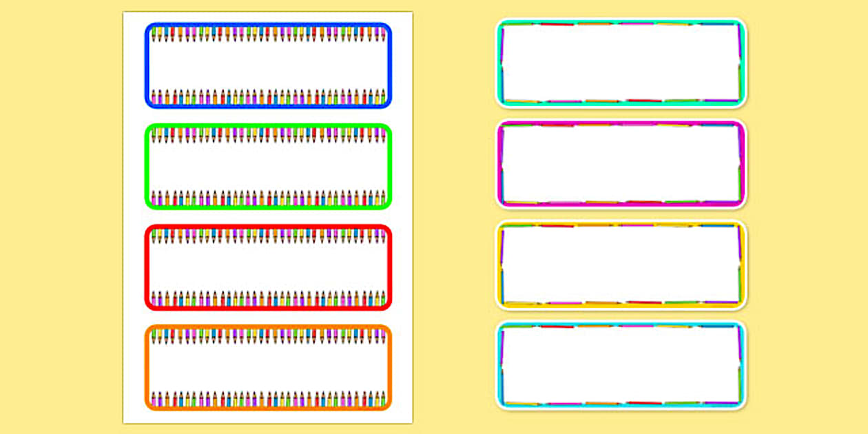 Editable Colouring Pencil Drawer and Peg Labels - Twinkl