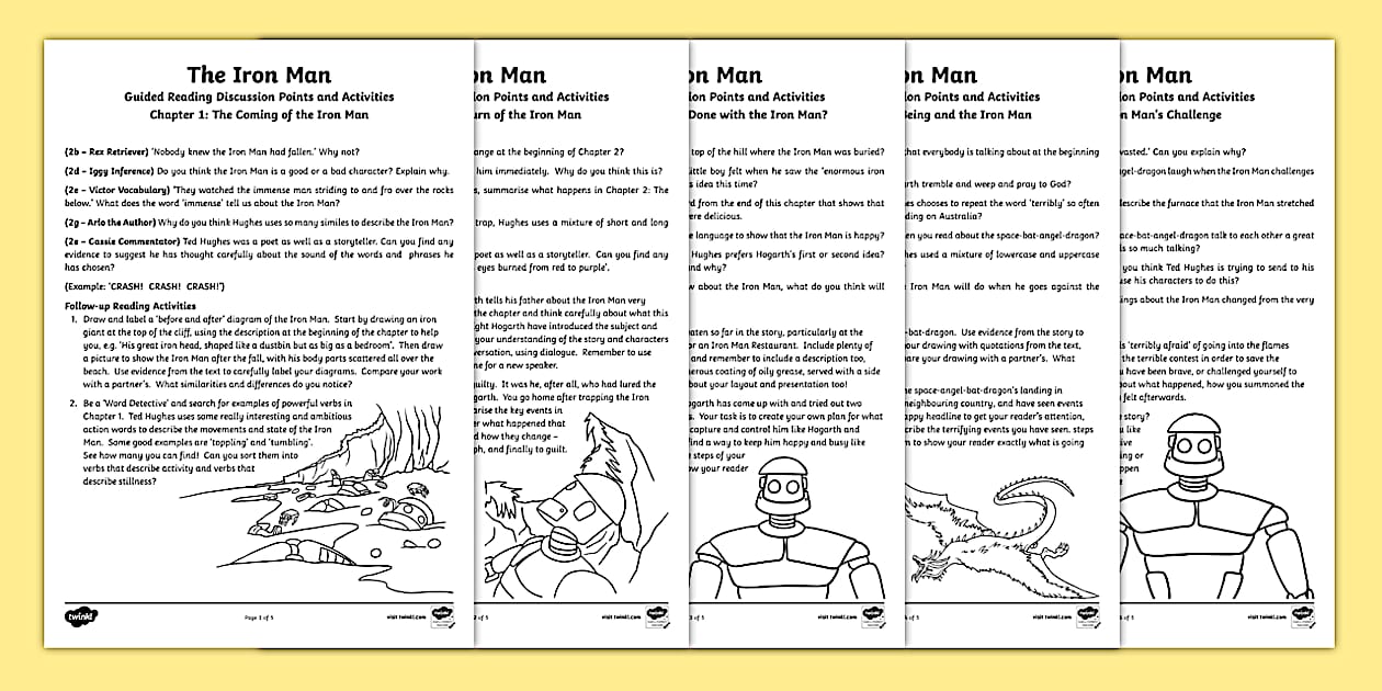 The Iron Man Guided Reading Pack (teacher made) - Twinkl