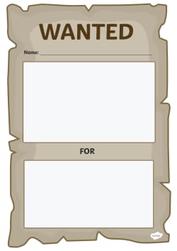 FREE! - 👉 Wanted Poster Template KS2 - Primary Resources