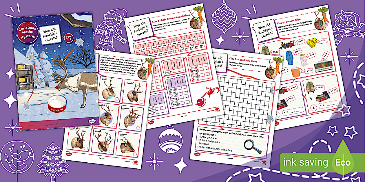 👉 Christmas Maths Mystery: Who ate Rudolph’s carrots?