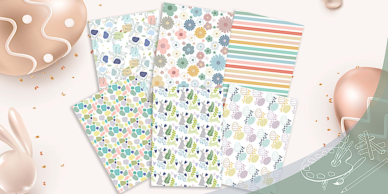 Muted Spring Themed Pattern Posters Pack