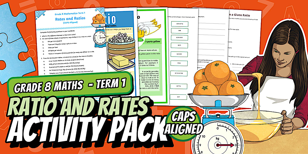Grade 8 Ratio & Rates Activity Pack
