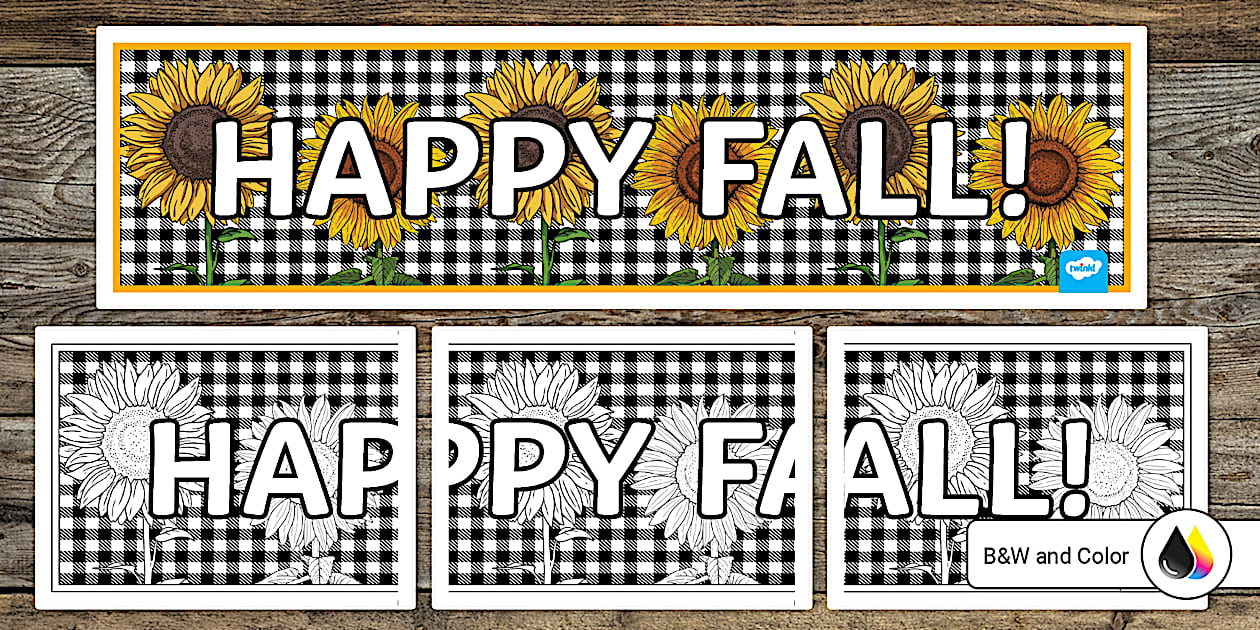 Fall Banner Printable for Bulletin Boards | Twinkl USA