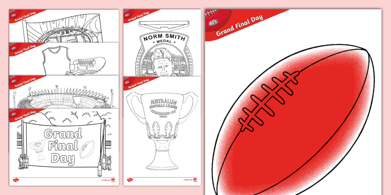 Australian Rules Football Grand Final Colouring Pages