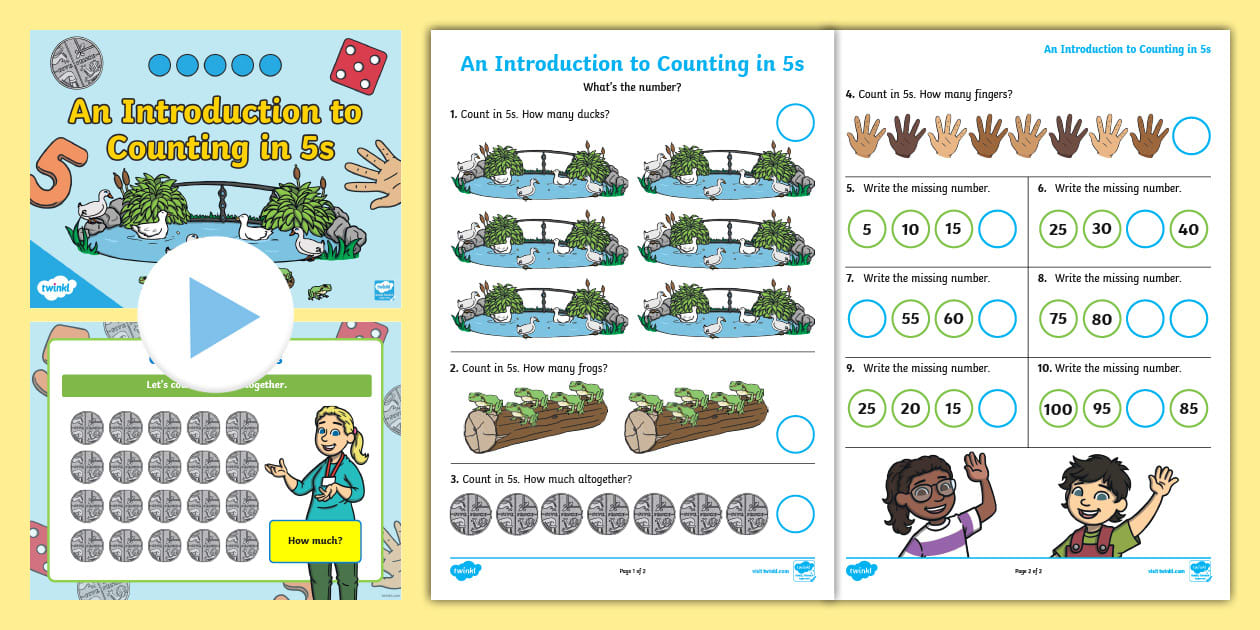An Introduction to Counting in 5s Resource Pack - Twinkl