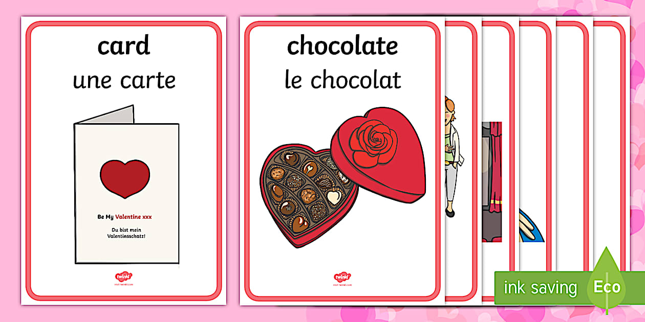 Valentine's Day Display Posters English/French - Valentine's Day Display