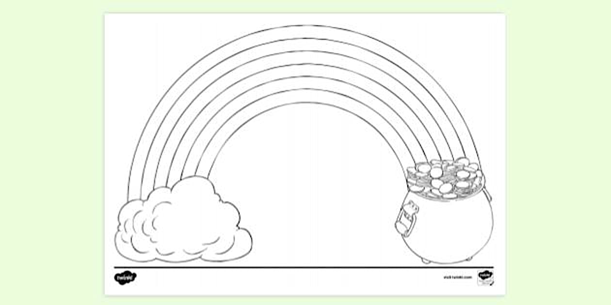 Rainbow Colouring Page for Children | Colouring Sheets
