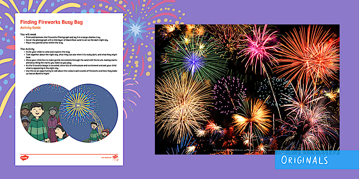Finding Fireworks Busy Bag Resource Pack for Parents