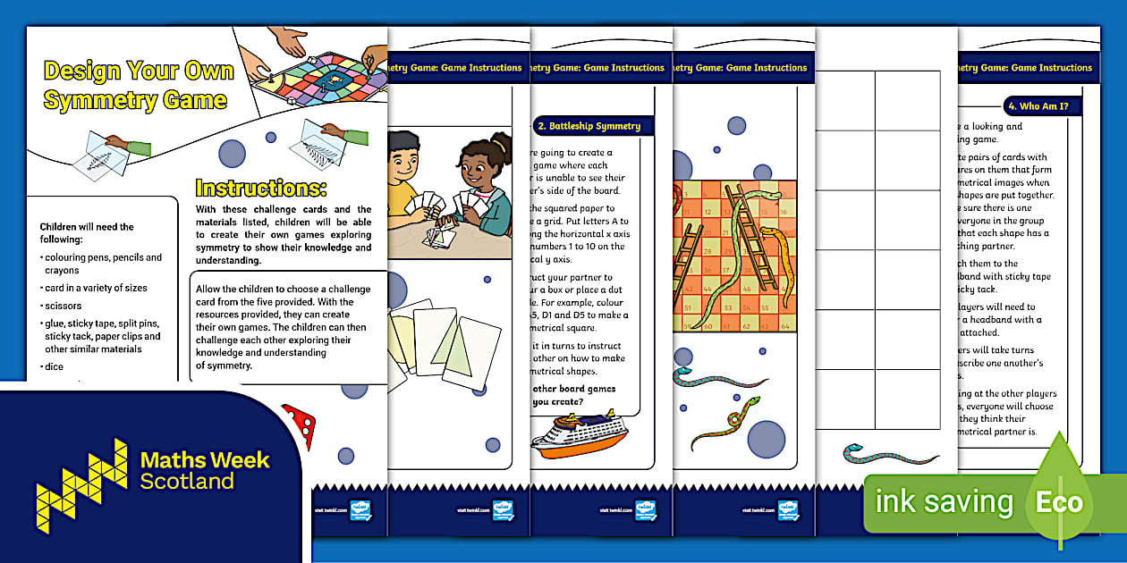 FREE! - Design Your Own Symmetry Game | Mathematics Activity Sheets