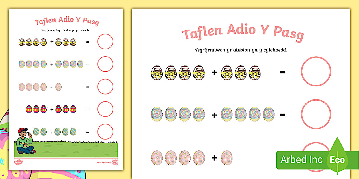Taflen Adio Y Pasg (teacher made) - Twinkl