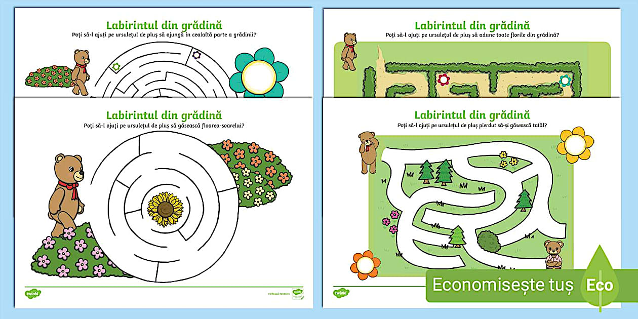 Fișe de lucru - Labirint - Preșcolari. Labirint simplu copii
