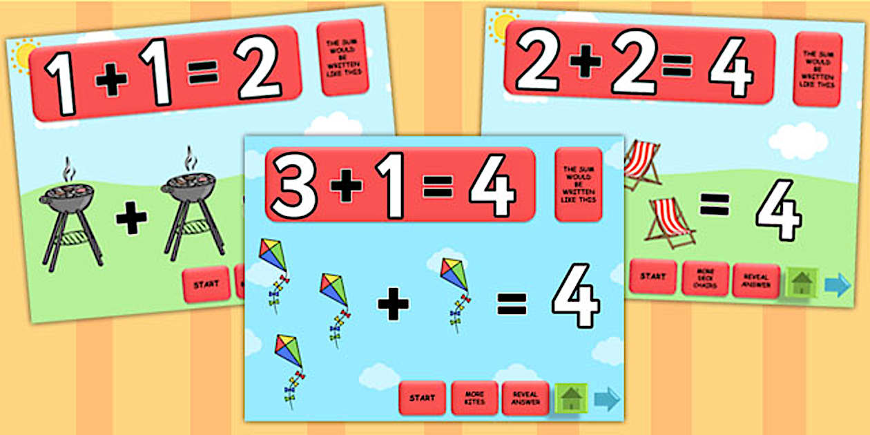 Summer Themed Addition PowerPoint (teacher made) - Twinkl