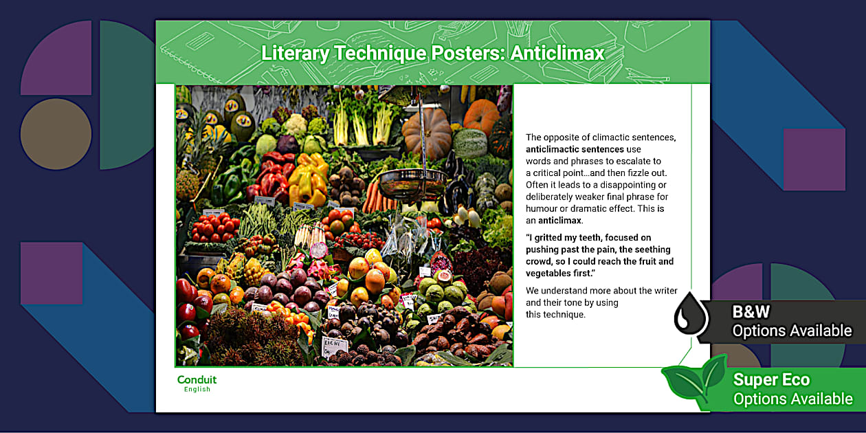 Literary Technique Posters: Anticlimax (Teacher-Made)