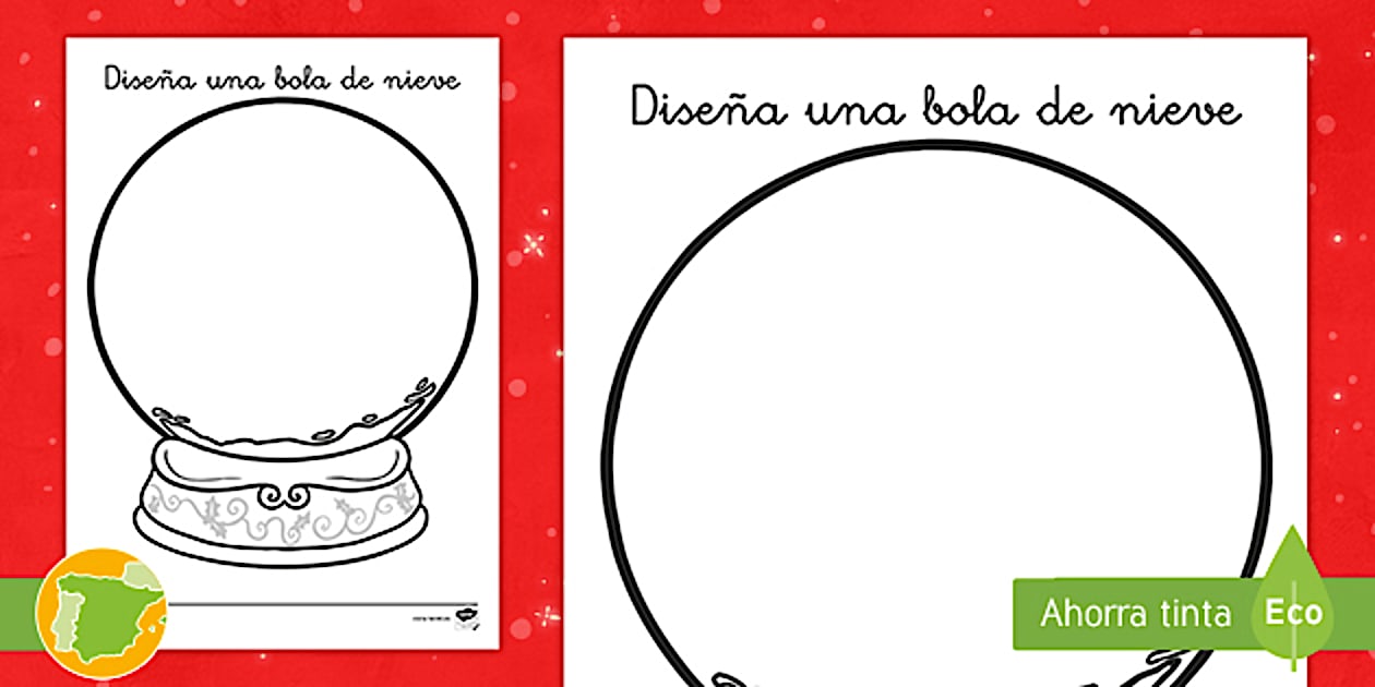 Ficha de actividad: Diseña una bola de nieve - Twinkl