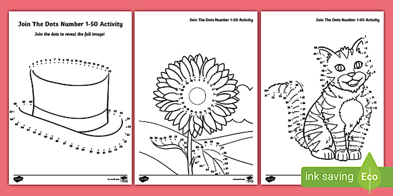 Join The Dots 1-50 Activity - Template (teacher made)