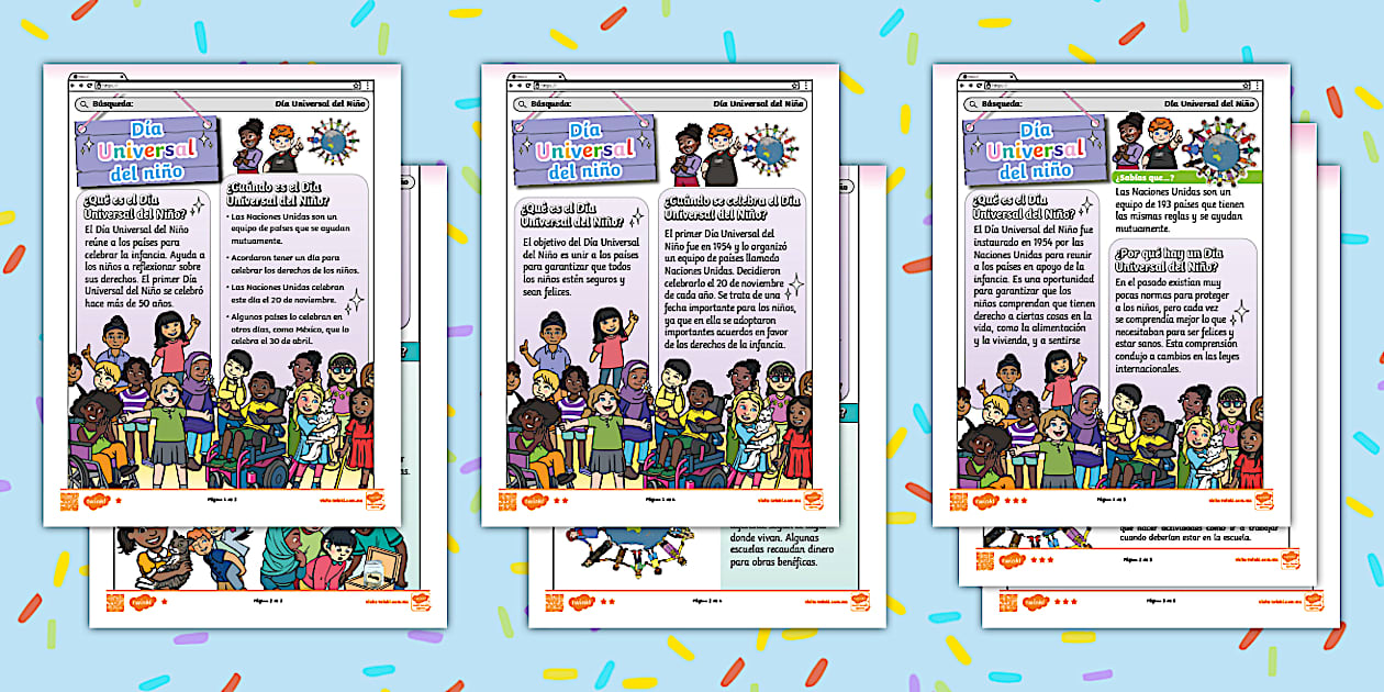 Lectura diferenciada: El Día del Niño y la Niña