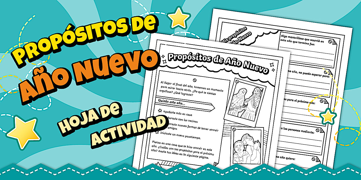Hoja de metas de Año Nuevo