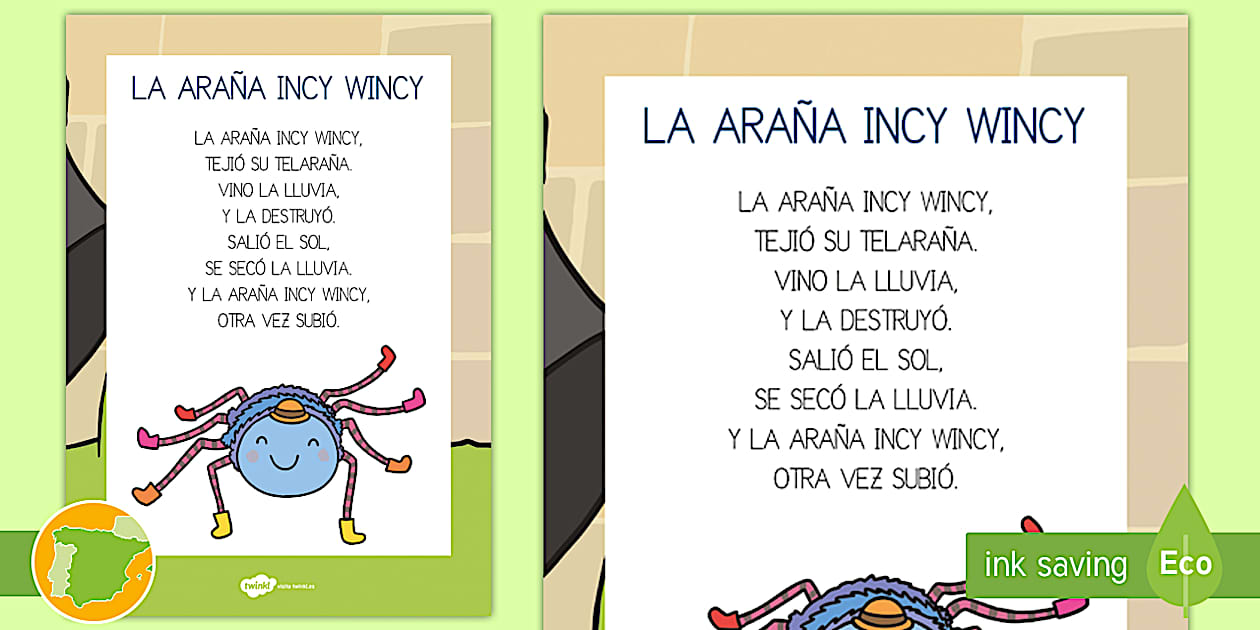 Póster: La araña Incy Wincy