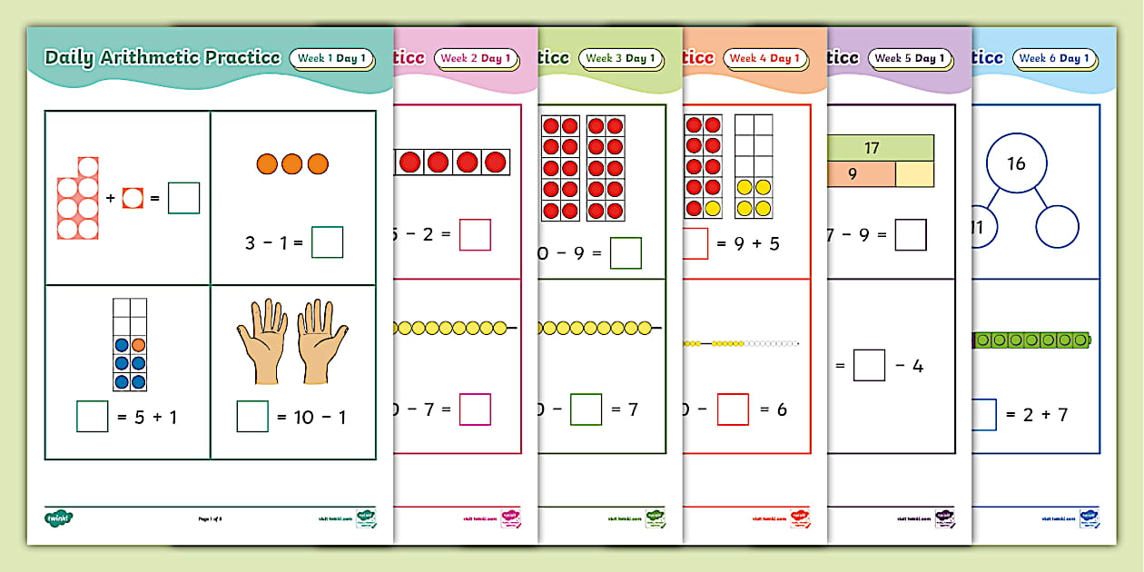 👉 Year 1 Spring 1 Daily Arithmetic Practice Pack - Twinkl