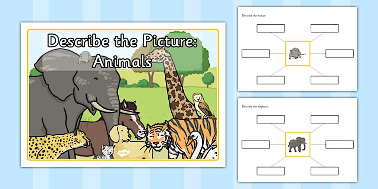 Describe the Picture - Animals (teacher made) - Twinkl