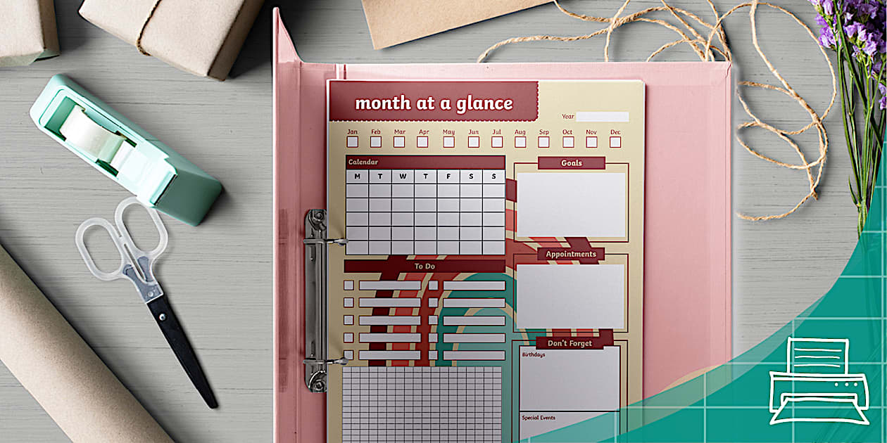 Muted Rainbow | Month at a Glance | Twinkl Busy Bees
