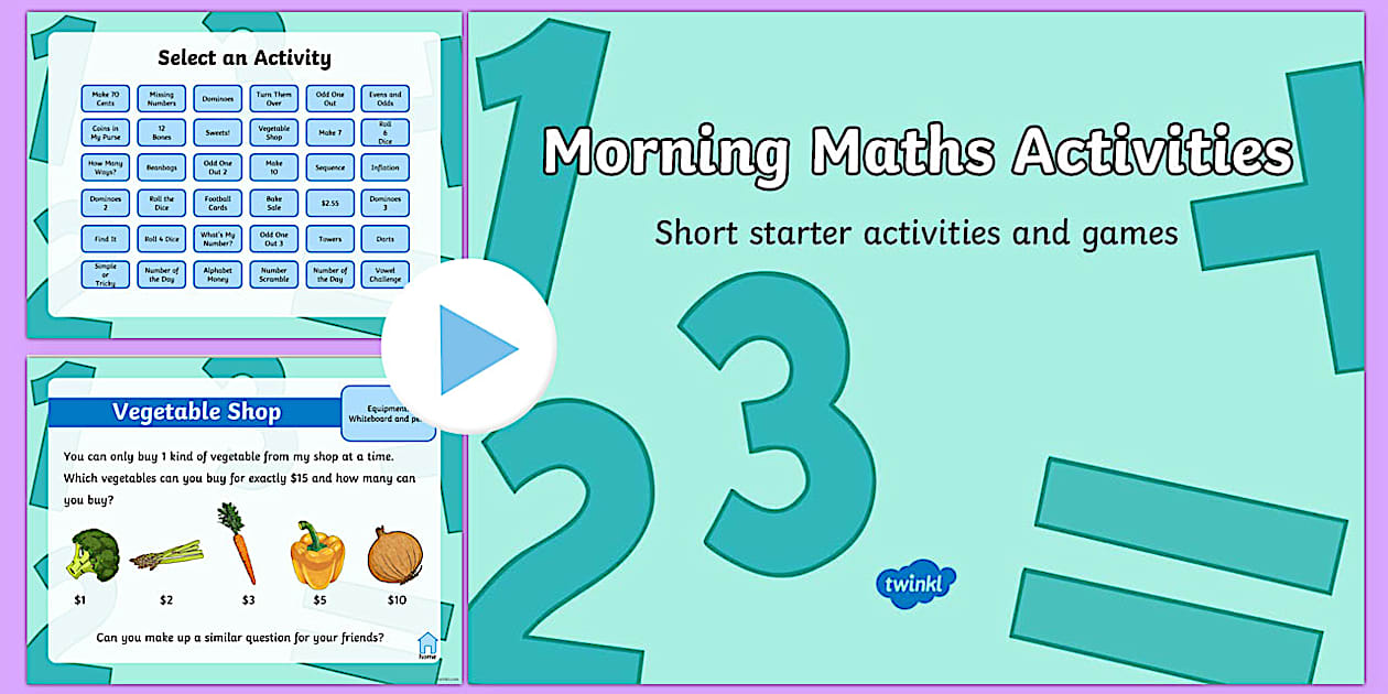 Morning Maths Starter Activities PowerPoint | Twinkl