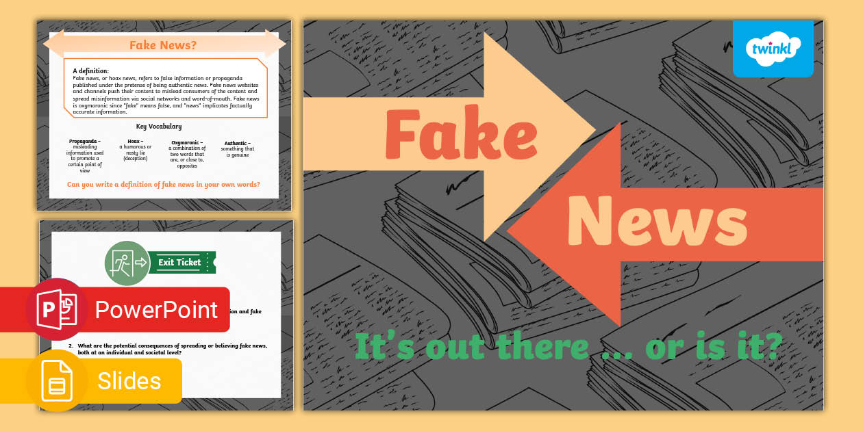Identifying Fake News PowerPoint & Google Slides for 6th-8th